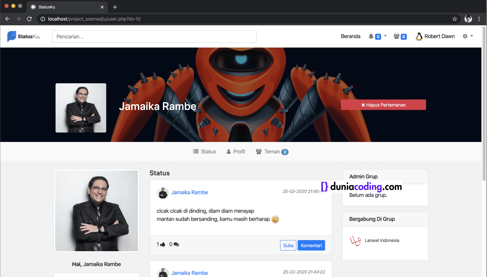 Aplikasi Sosial Media Dengan Php Dan Mysqli
